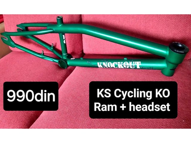KS Cycling KO BMX ram i headset za bicikl zeleni