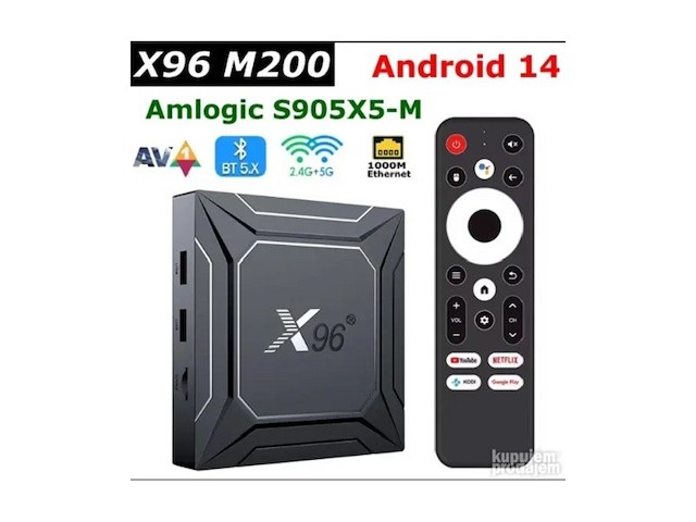 Android boks X96 M200- S905X5M- 4GB-BT 5x- Android 14