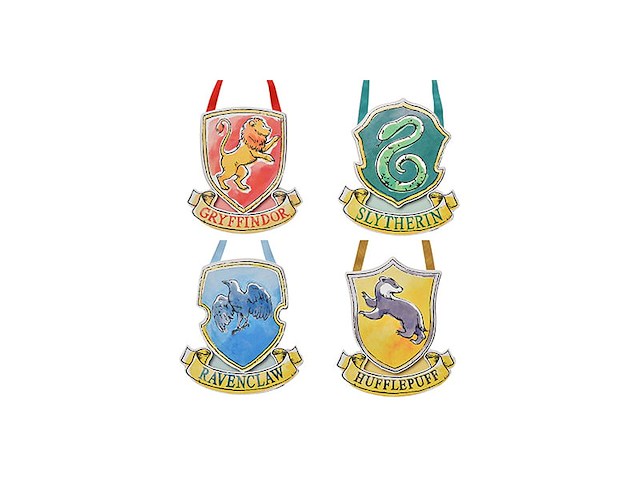 Viseća dekoracija set 4 - Harry Potter, Harry Potter Charms, House Crests