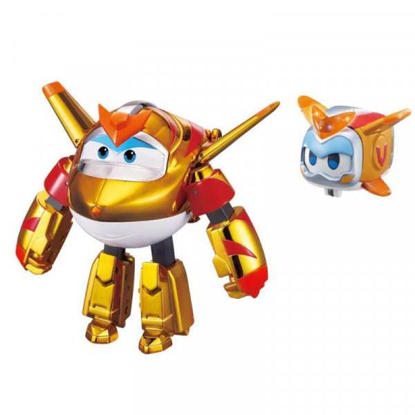 Super Wings transformacija Golden Boy i drugar