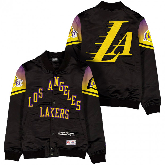 Los Angeles Lakers New Era 2025/26 City Edition Full Snap Satin jakna