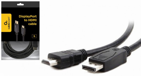 GEMBIRD MONITOR Cable, DisplayPort/HDMI M/M, 5m, CC-DP-HDMI-5M
