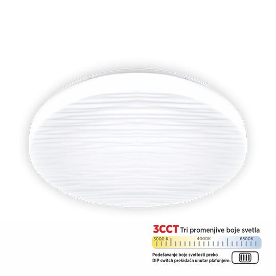 PLAFONJERA LED 15W/CCT M205541-B fi260 BELA MITEA 66024