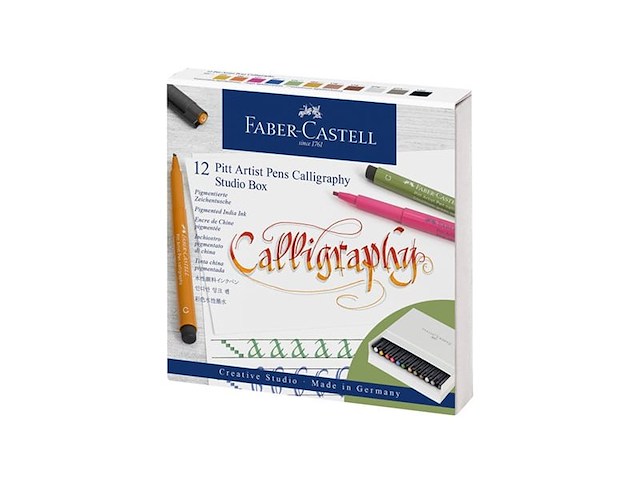 Kaligrafski set 12 - Faber-Castell, Pitt, Studio Box