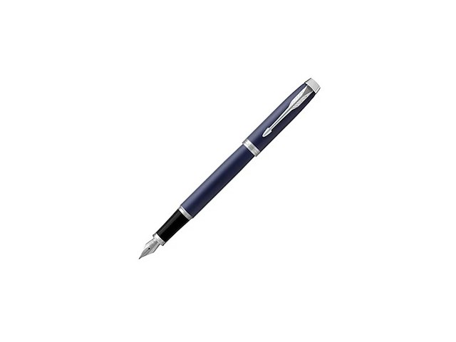Parker IM Fountain Pen, Matte Blue, Medium Nib with Blue Ink Refill