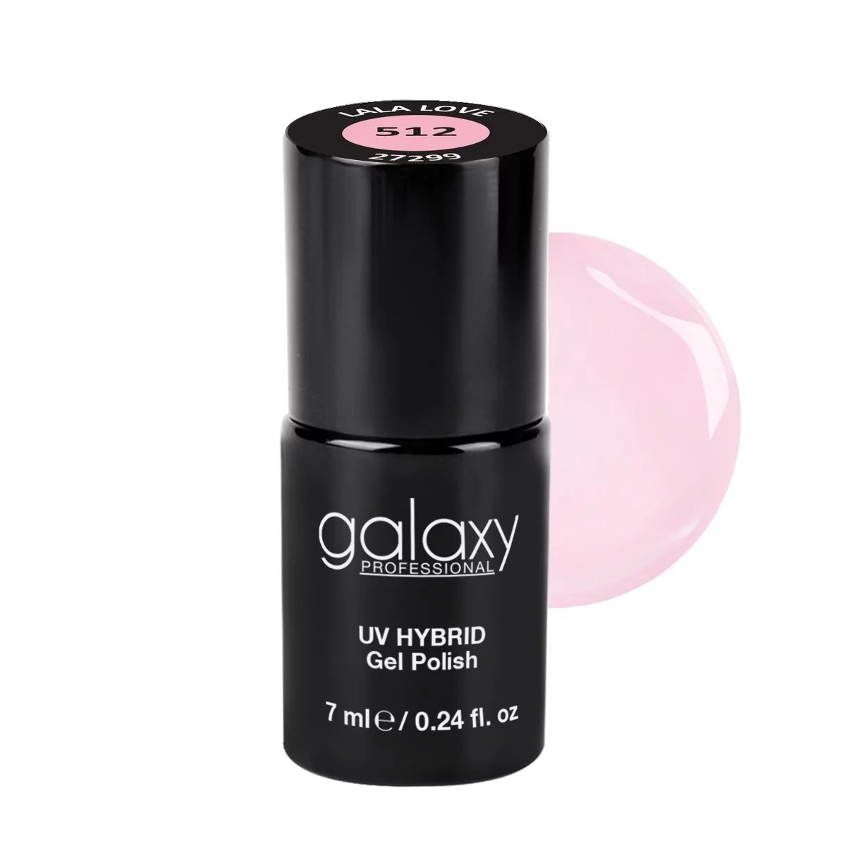 GALAXY PROFESSIONAL POWDER ROSE – trajni lak za nokte UV/LED Hybrid 7 ml Lala Love S512