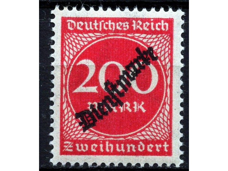 Deutsches Reich 1923. Dienstmarke