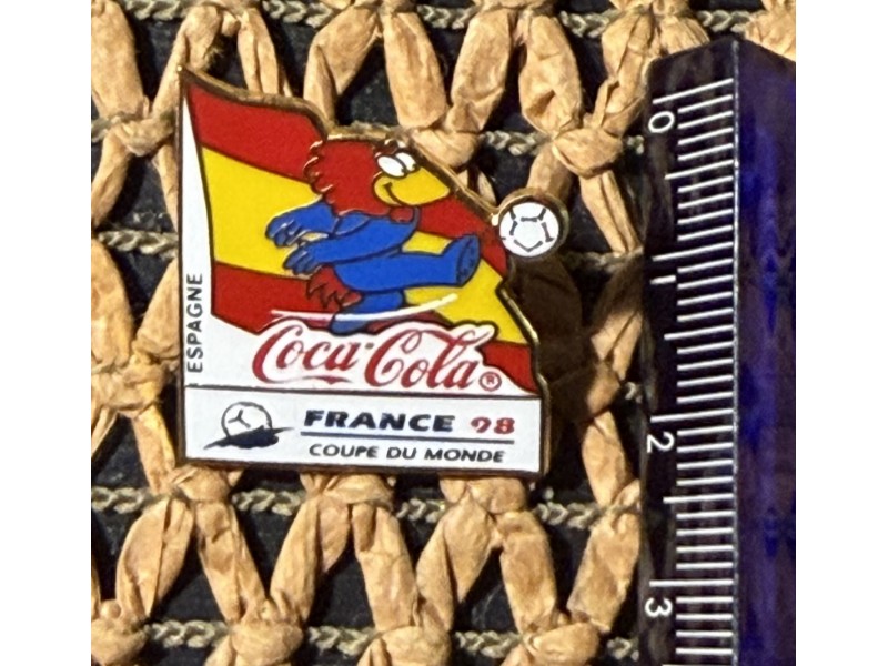 znacka FIFA Francuska 1998.g maskota Coca Cola sponzor