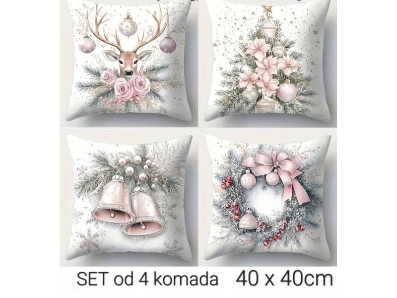 Dekorativne jastučnice SET 4 komada - 40x40cm