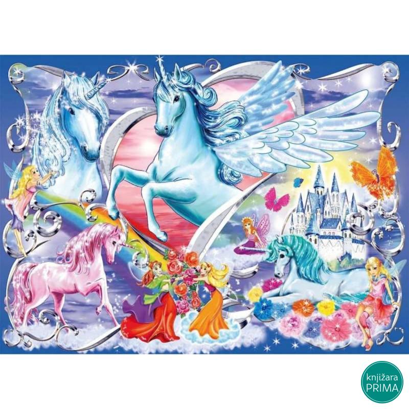 Puzzle RAVENSBURGER Jednorog sa šljokicama 100XXL