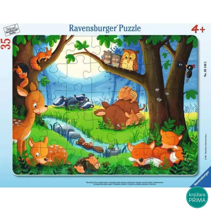 Puzzle RAVENSBURGER Male životinje spavaju 35
