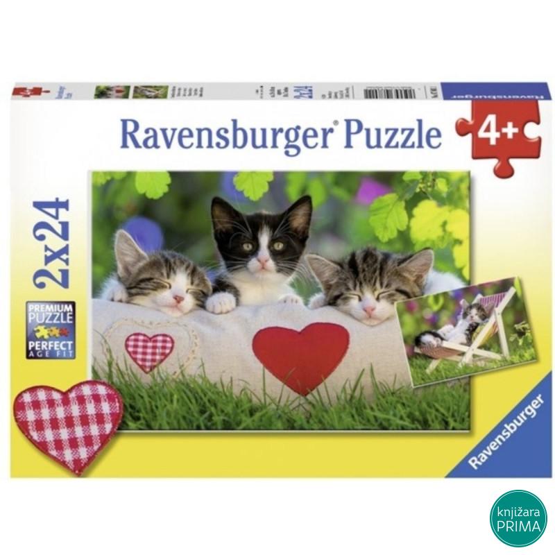 Puzzle RAVENSBURGER Zaljubljene mace 2x24