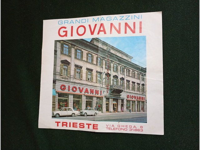 Brošura Grandi Magazzini Giovanni Trieste