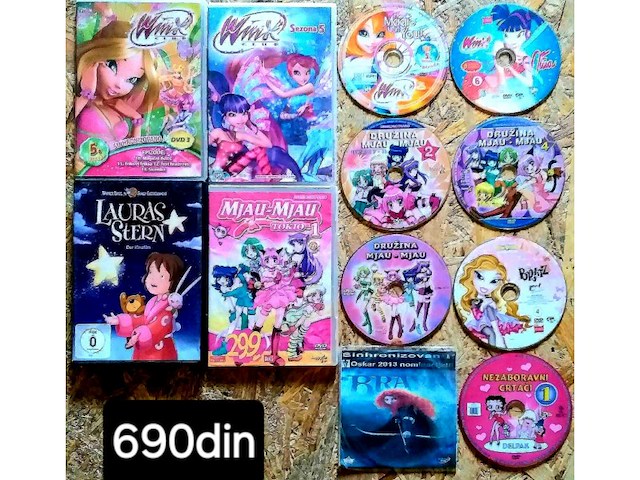 DVD crtaći Winks Mjau Mjau Bratz Brave Beti Bup