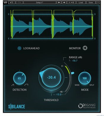 Waves Sibilance Vocal De-Esser plugin