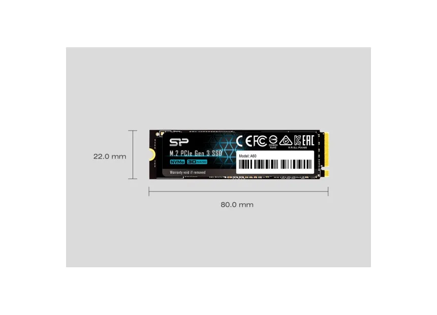 SSD SiliconPower A60 256GB M.2 NVMe SP256GBP34A60M28