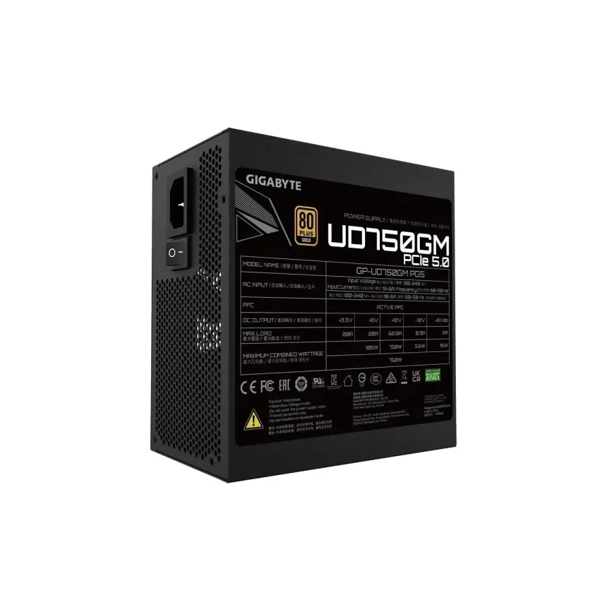 Napajanje 750W Gigabyte GP-UD750GM PG5 Gold modularno