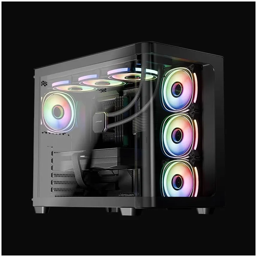 TOWER LC Power Gaming 8001B-ON Pro-Storm Dark 4x120mm ARGB Fan 1xUSB3.0 2xUSB2.0 1xUSB3.0 Type-C Black