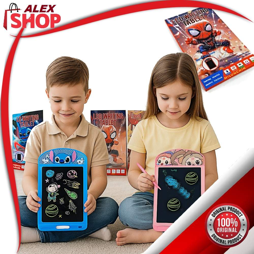 LCD Tablet Piši–Briši za decu – Spiderman / Labubu / Stitch – edukativna digitalna tabla