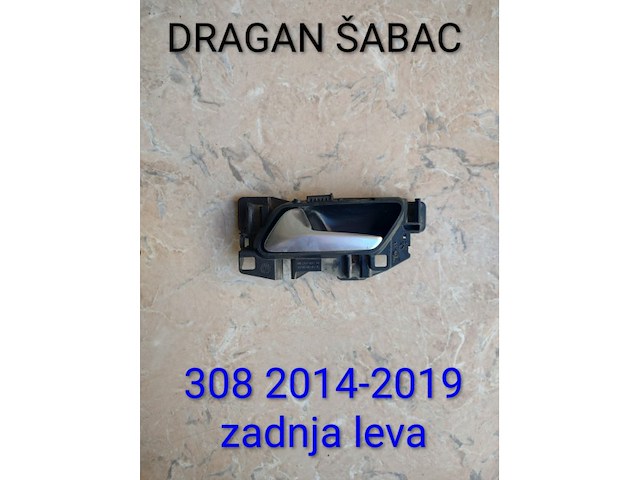 PEUGEOT 308 kvaka unutrašnja zadnja leva 2014-2019