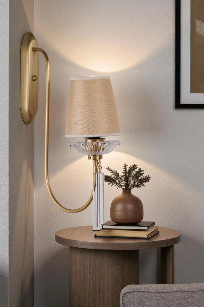 Opviq Zidna lampa 9083-2, Zlatne boje