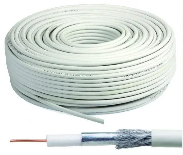 Gembird KABL-COAX-RG6/100 Koaksialni kabl RG6 bez konektora, 6.5mm,100m, Beli, (X553)