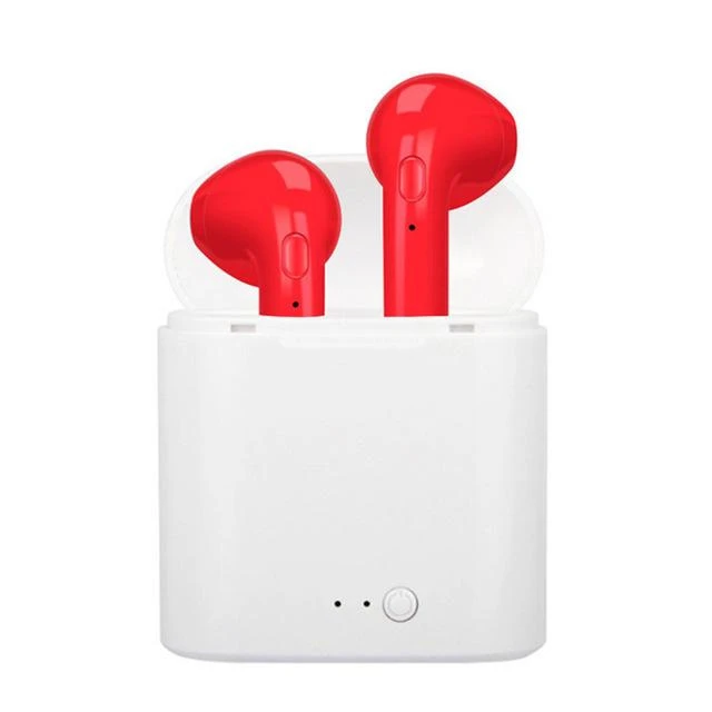 Bluetooth slušalice Airpods i7s TWS HQ crvene