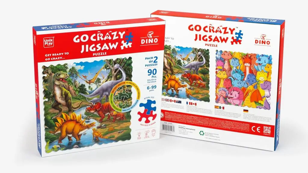 Unikplay Puzzle za decu Dinosaursi, 90 komada
