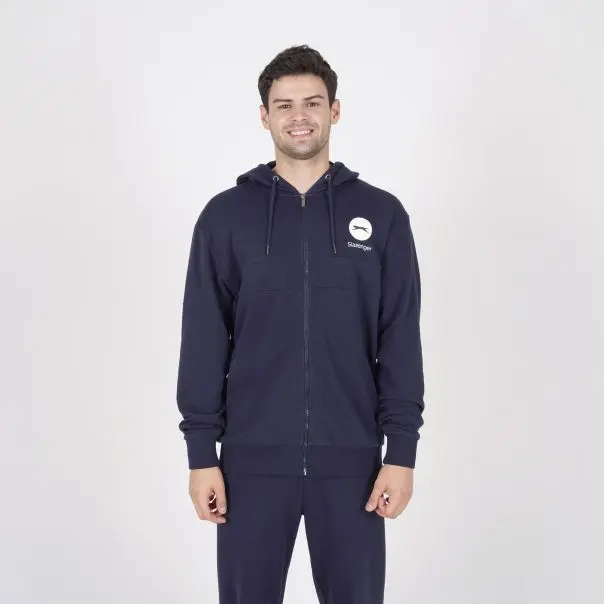 Slazenger Muški duks sa kapuljačom Classic full zip, Teget