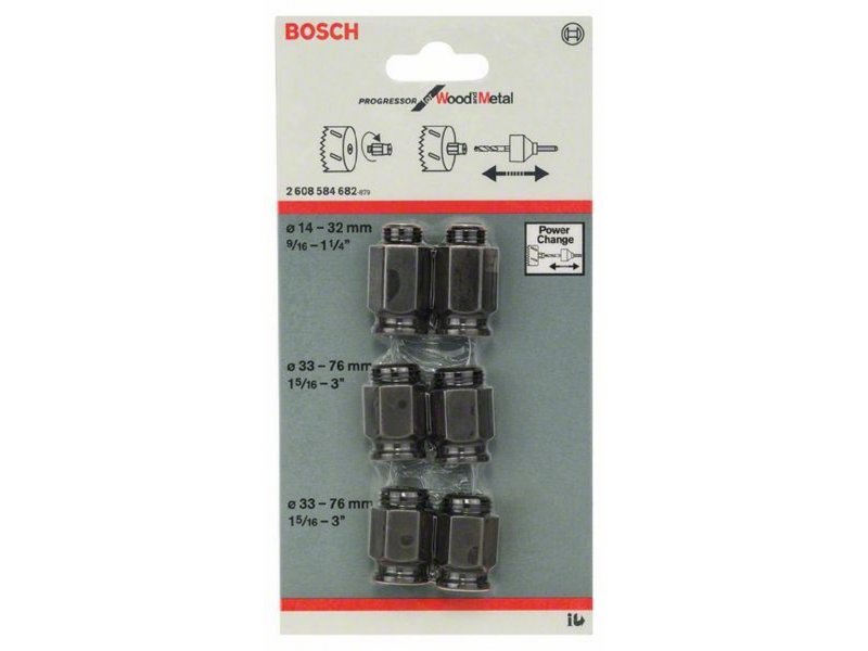 BOSCH 6-DELNI SET PRELAZNIH ADAPTERA 2608584682