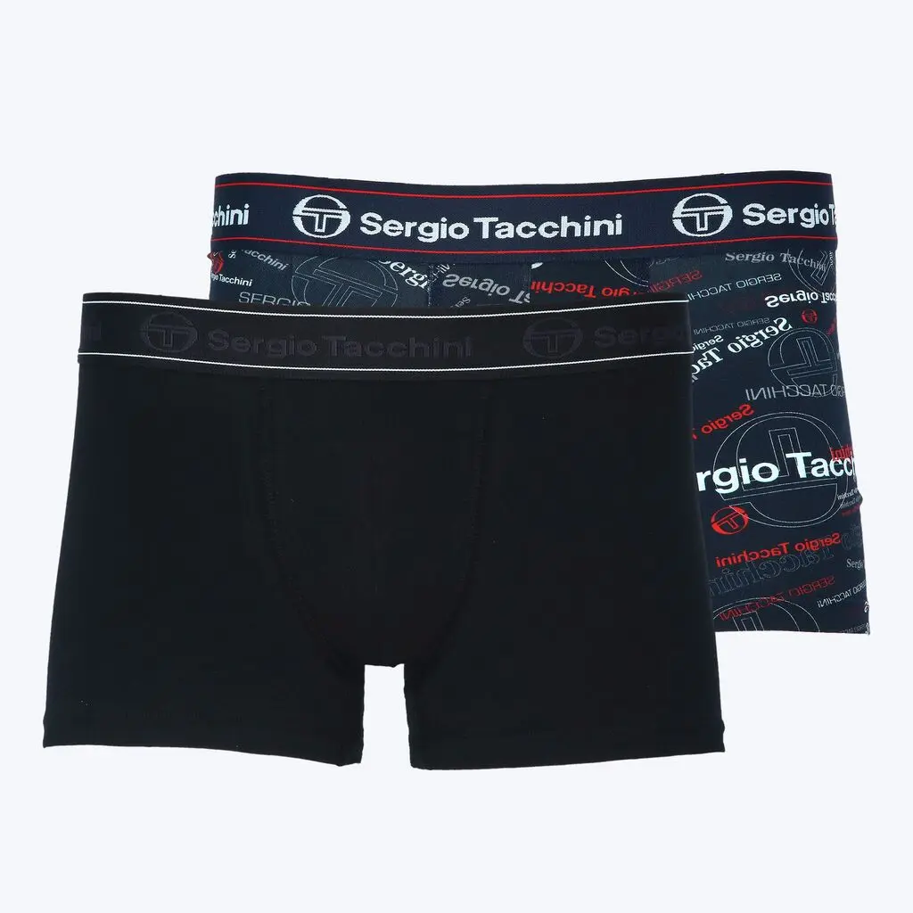 Sergio Tacchini Muške bokserice Dax, 2 komada, Crne