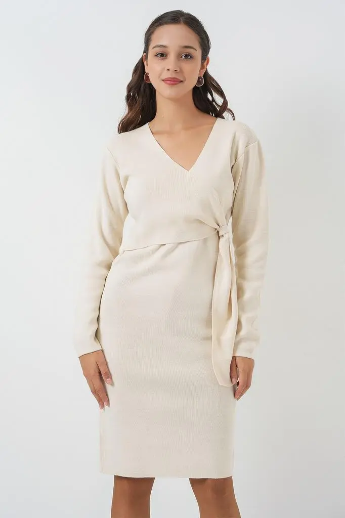 Bigdart Ženska haljina MFPVO89M, Midi, Slonovača