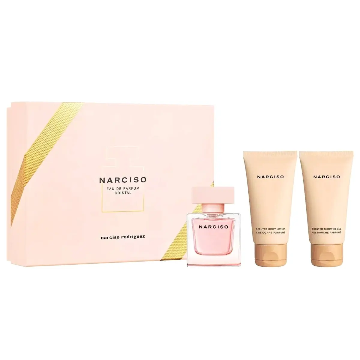 NARCISO RODRIGUEZ Poklon set za žene Cristal EDP 50 ml + Body losion 50 ml + gel za tuširanje 50 ml