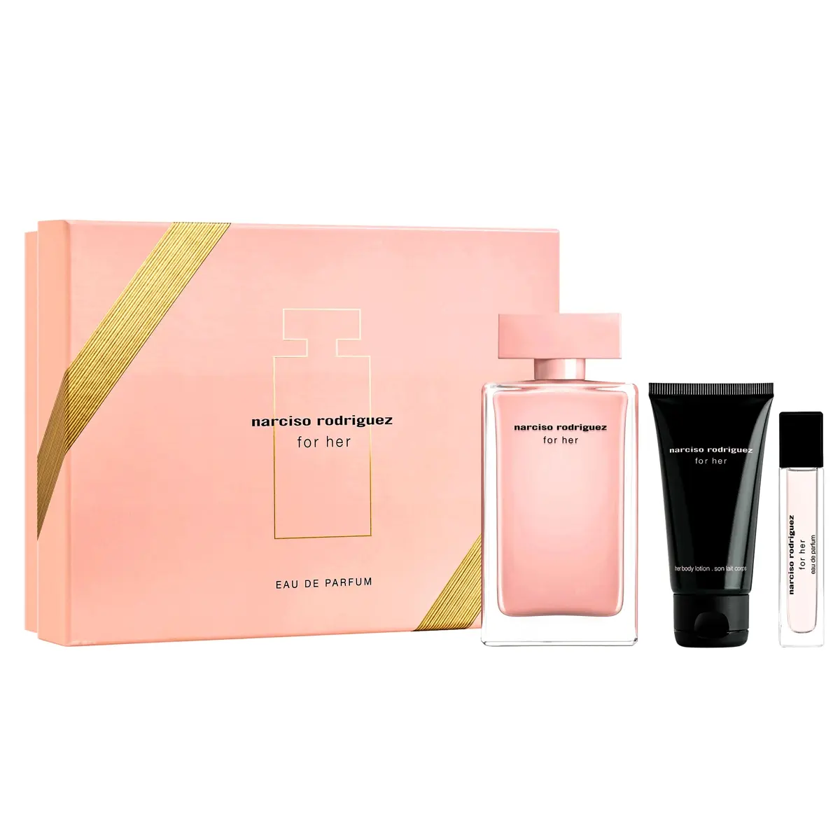NARCISO RODRIGUEZ Poklon set za žene For Her EDP 100 ml + EDP 10 ml+ Body losion 50 ml