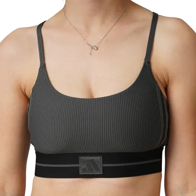 Adidas Ženski top Hyg Rib Bralett, Crni