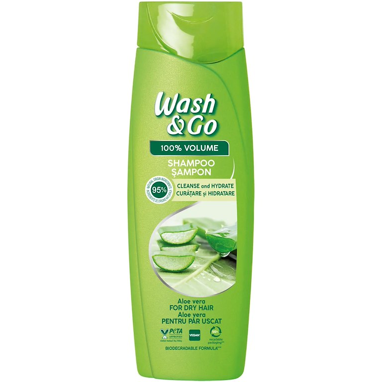 Šampon za kosu WASH&GO sa aloe verom 360 ml