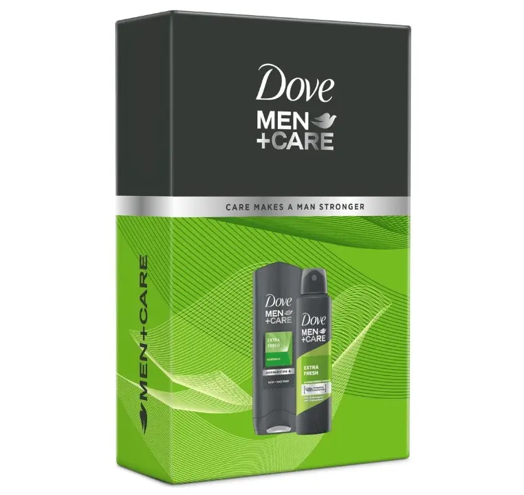 Dove Muški set Extra Fresh (Gel za tuširanje 250 ml + antiperspirant 150 ml)