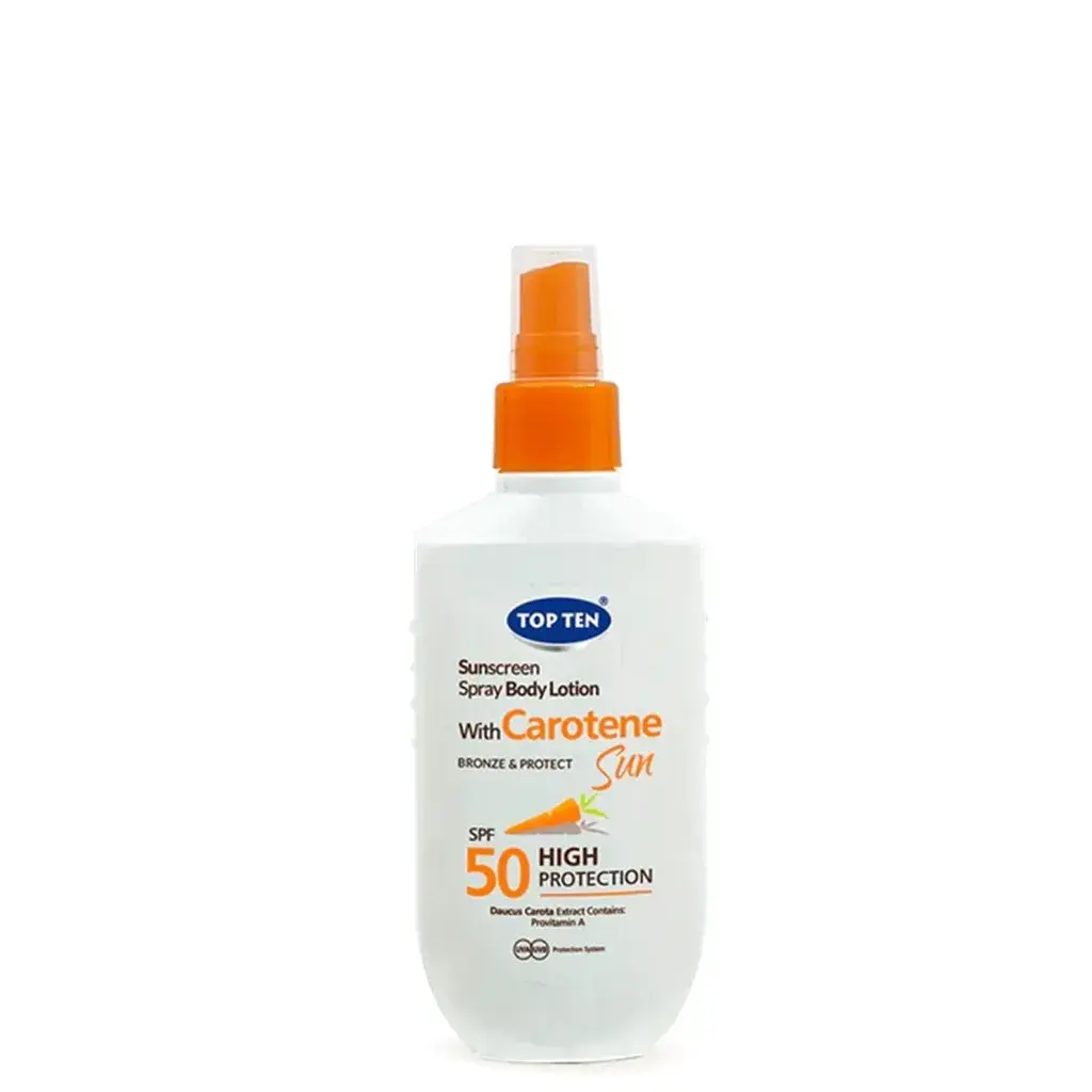 Top Ten Losion za sunčanje u spreju na bazi carotena, SPF 50, 150ml