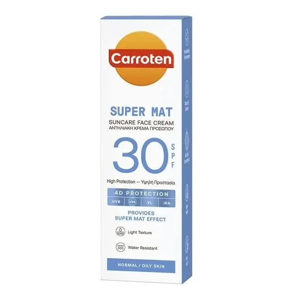 Carroten Krema za zaštitu kože lica od sunca Super Mat, SPF30, 50ml