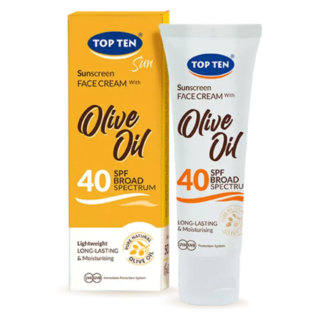 Top Ten Krema za lice za sunčanje Sun Olive Oil Spf40, 50ml