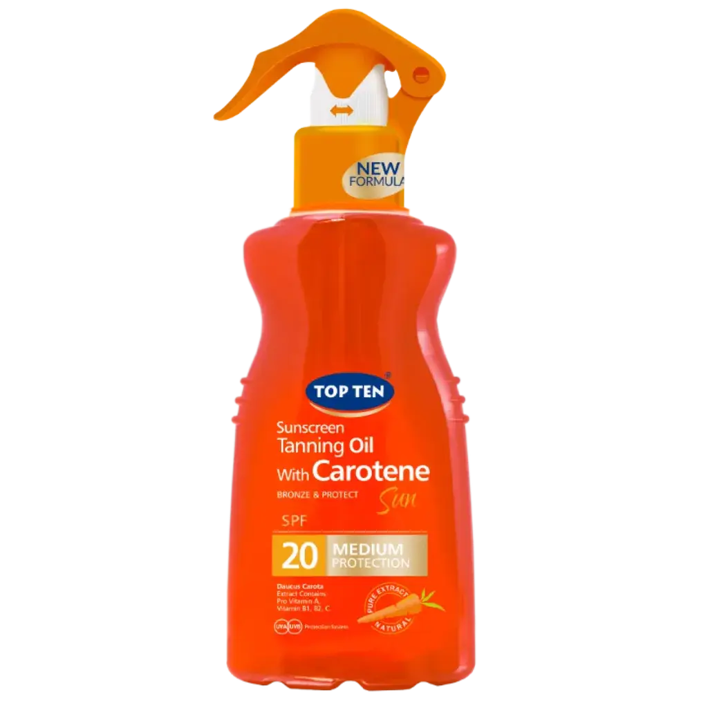 Top Ten Sprej za sunčanje Sun Carotene Oil Spf20, 180ml