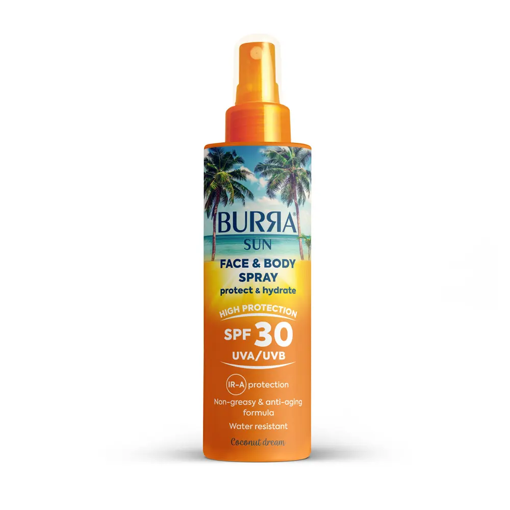 BURRA SUN sprej za telo Face&Body Spray SPF30 200ml