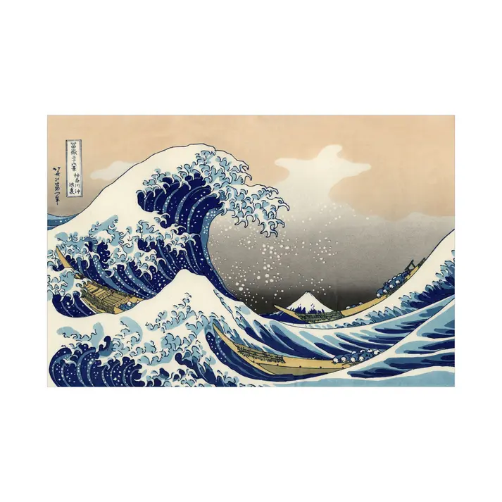 Canvas Slika na platnu The Great Wave off Kanagawa, Hokusai, 120 x 80 cm