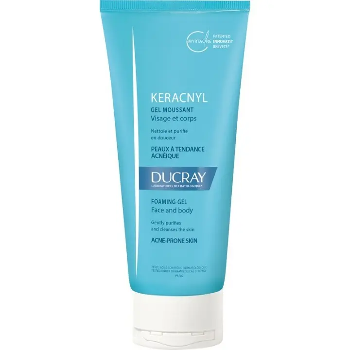Ducray Keracnyl penušavi gel za lice, 200ml