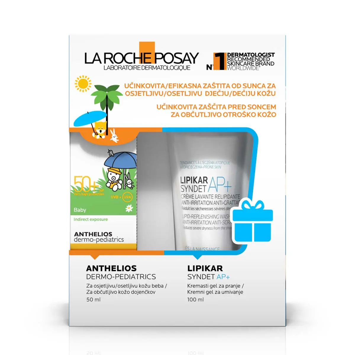 LA ROCHE Losion anthelios 50ml + gel lipikar sindet ap+ 100ml