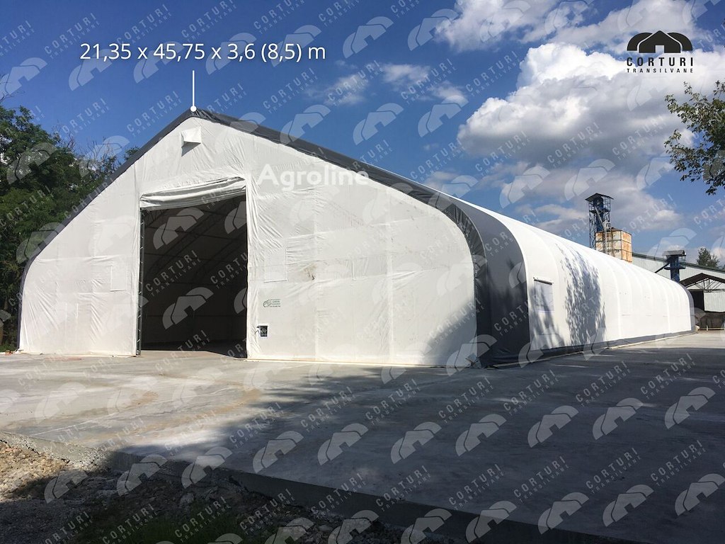 Novi Hală metalică tip casă – 21,35 x 45,75 m pentru depozitare šatorski hangar