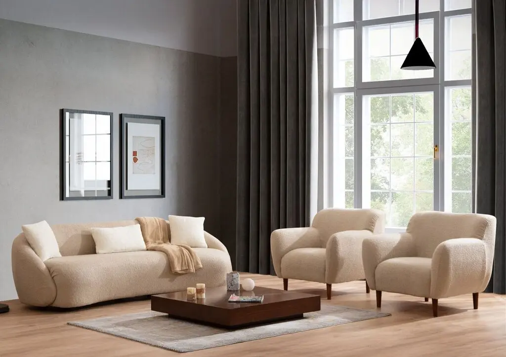 Atelier del Sofa Trosed Napoli 3, 230x94x73cm, Krem