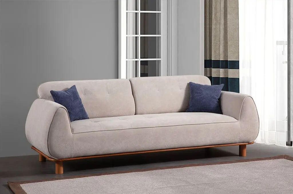 Atelier del Sofa Trosed Drop 3 Seater, 245x100x85cm, Sivi