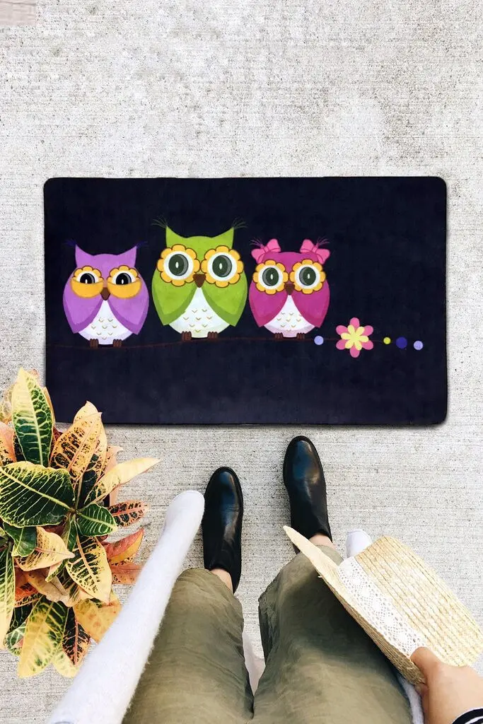 Conceptum Hypnose Otirač Three Owls, 40x60 cm, Šareni