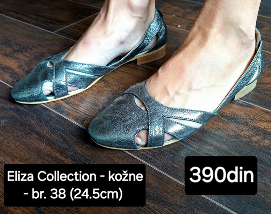 Eliza Collection baletanke kožne srebrne br. 38